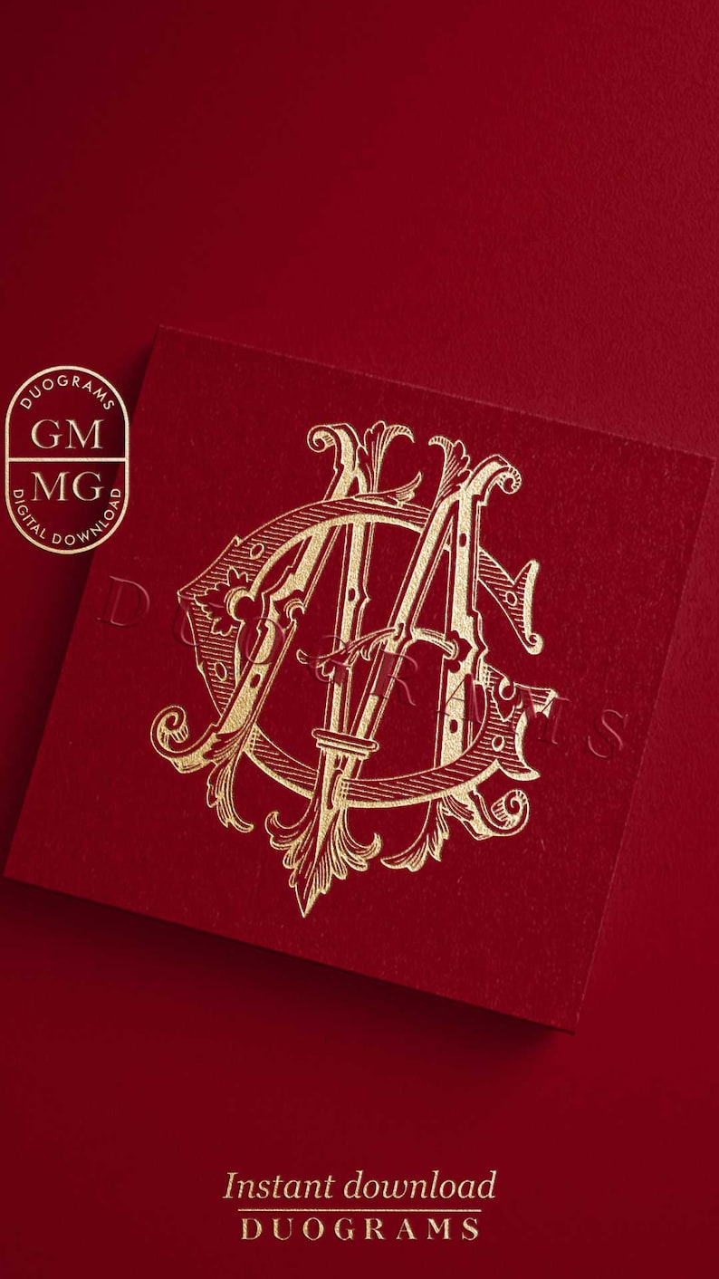 Interlocking Vintage Monogram GM or MG Two Letter Monogram Logo Design ...