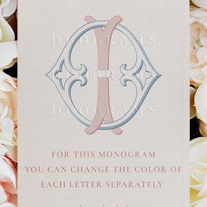 Vintage Monogram Design IO OI Monogram Wreath SVG Digital Download - Etsy