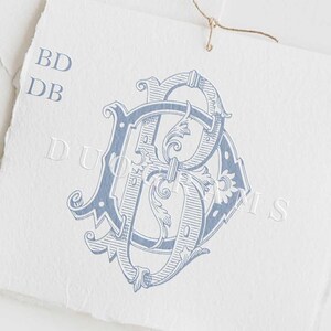 BD DB Vintage Wedding Monogram Logo Designs B D Two Letter Monogram D B ...