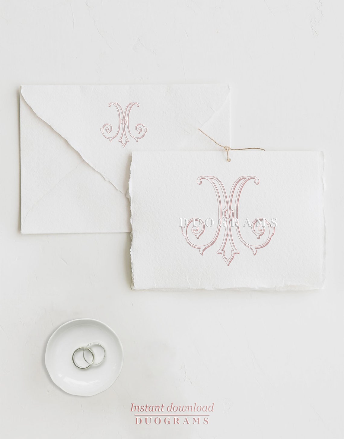 Single Letter Monogram M Floral Wedding Monogram Logo Design SVG, PNG ...