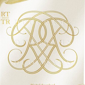 Vintage Monogram Logo Design RT TR Monogram Wreath SVG Digital Download ...