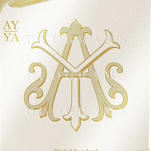 AY YA Vintage Wedding Monogram Logo Designs SVG Digital Download A Y ...