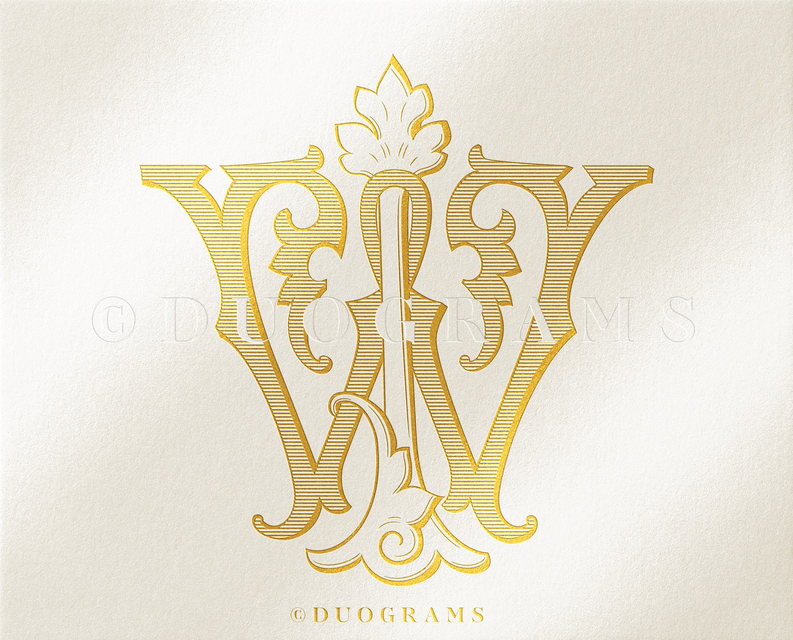 Vintage Monogram JW WJ Digital Wedding Monogram SVG | Etsy