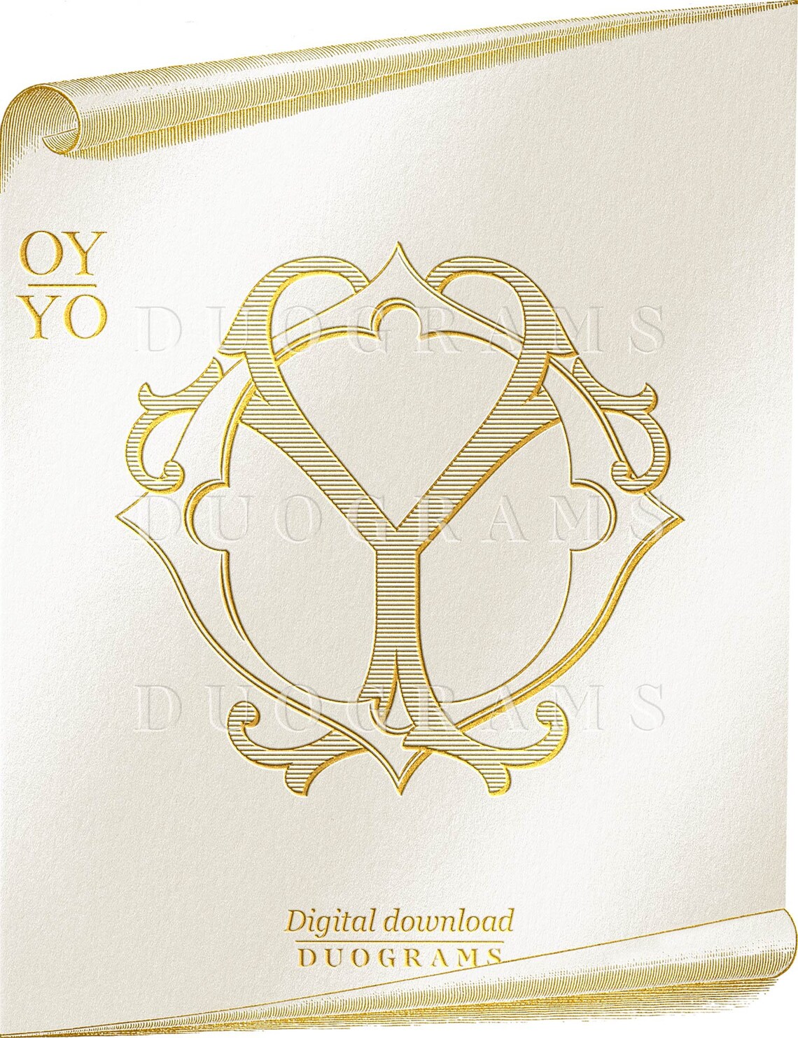 OY YO Wedding Monogram Logo Design O Y Y O Two Letter Monogram Initials ...