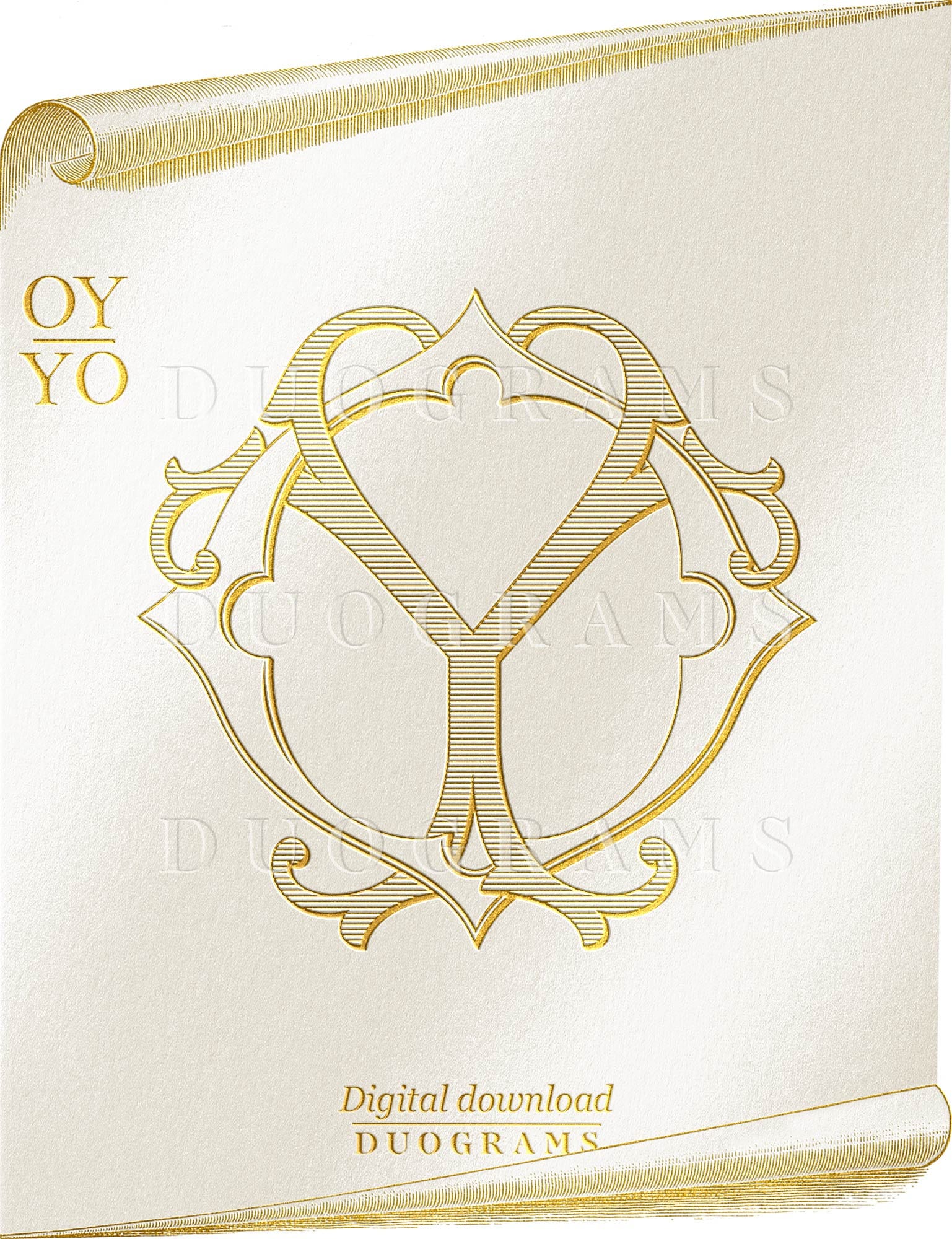 OY YO Wedding Monogram Logo Design O Y Y O Two Letter Monogram Initials ...