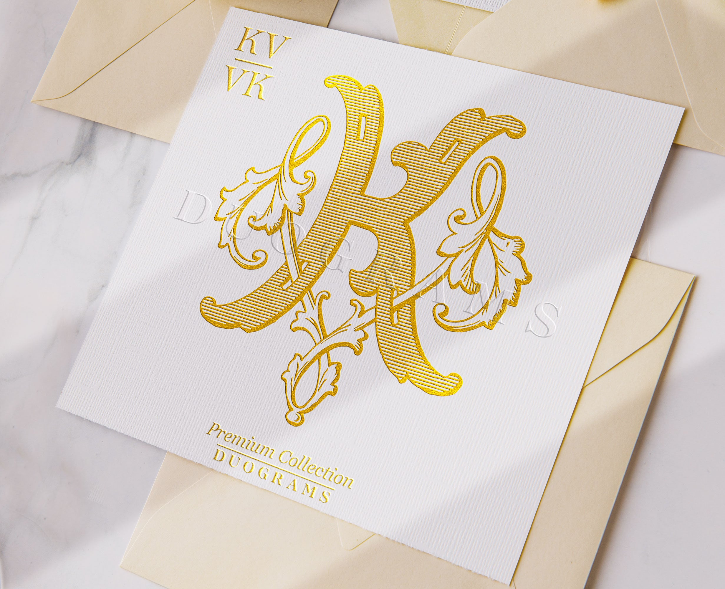 KV VK Vintage Monogram Logo Design K V Initials + 2 Free Wreath SVG - Etsy