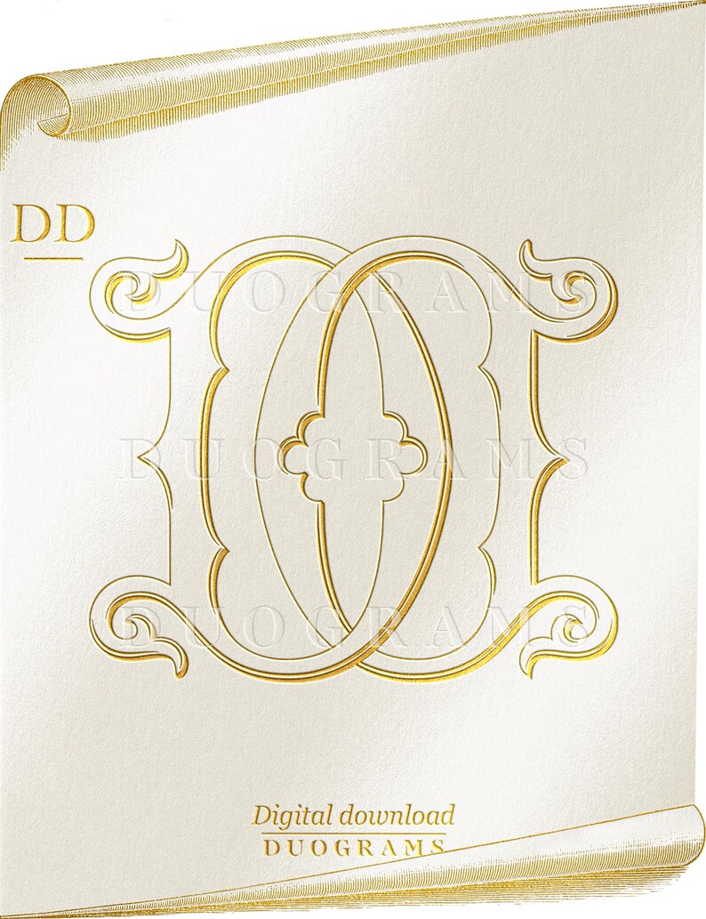 Wedding Monogram DD Monogram SVG - Etsy