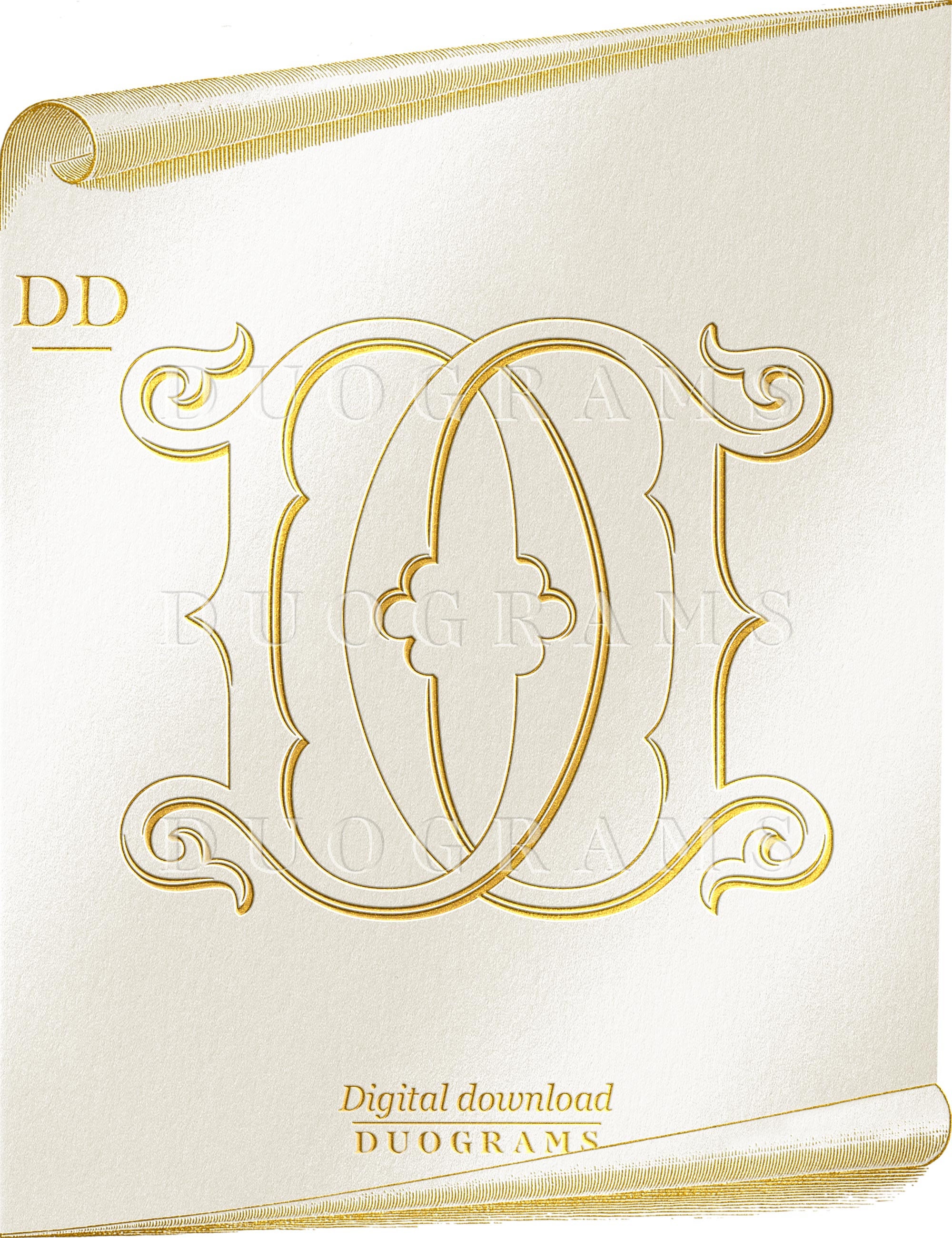 Wedding Monogram DD Monogram SVG - Etsy