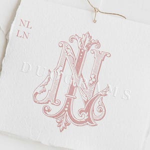 LN NL Vintage Wedding Monogram Logo Design SVG 2-letter Monogram L N ...