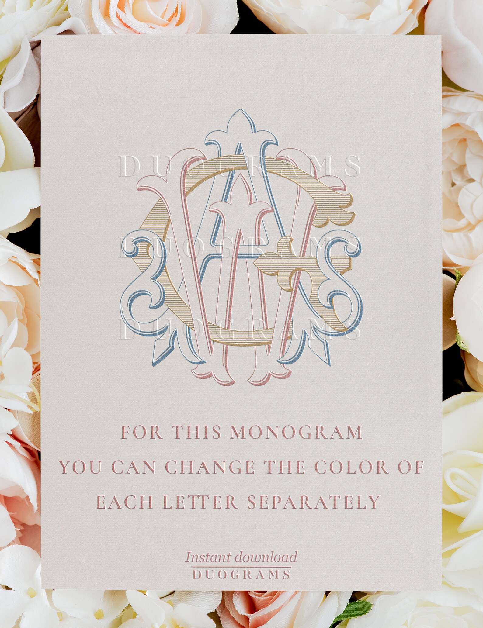 3 Letter Wedding Monogram AGW Instant Download AWG WAG... - Etsy
