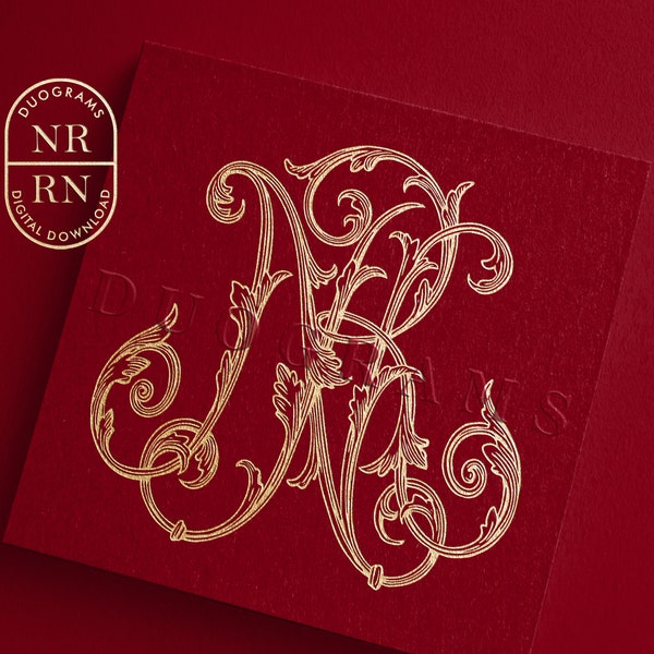 Wedding Monogram Logo Design DL LD Monogram Wreath SVG Digital Download ...