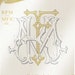 3 Letter Wedding Monogram Logo KFM or MFK or FKM Interlocking Monogram ...