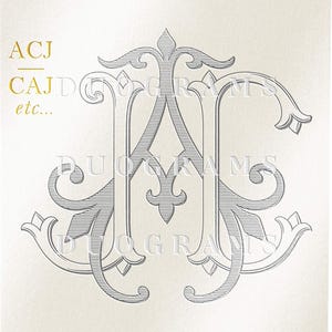 3 Letter Monogram Logo JCA or ACJ or CAJ Interlocking Monogram Design A ...