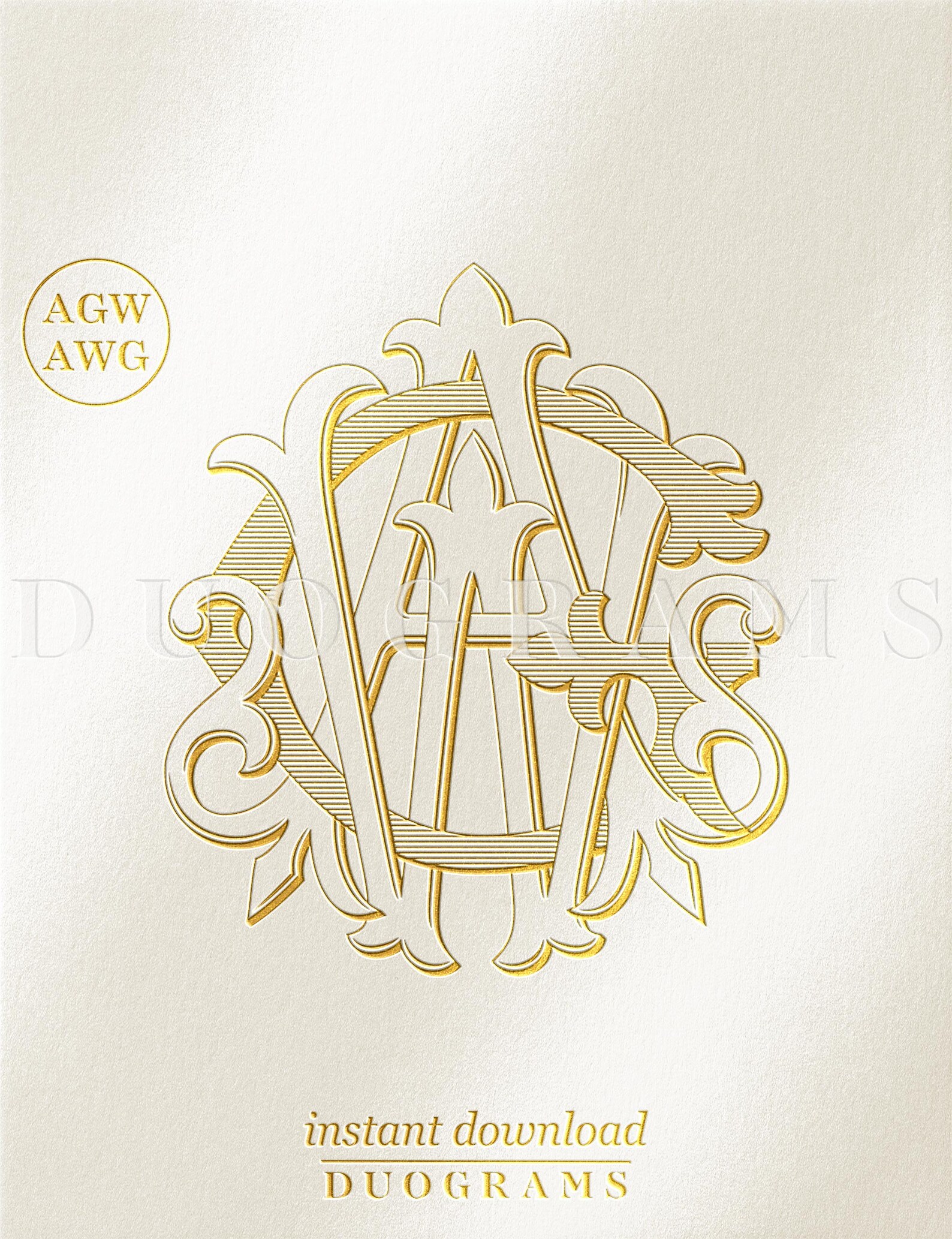 3 Letter Wedding Monogram AGW Instant Download AWG WAG... - Etsy