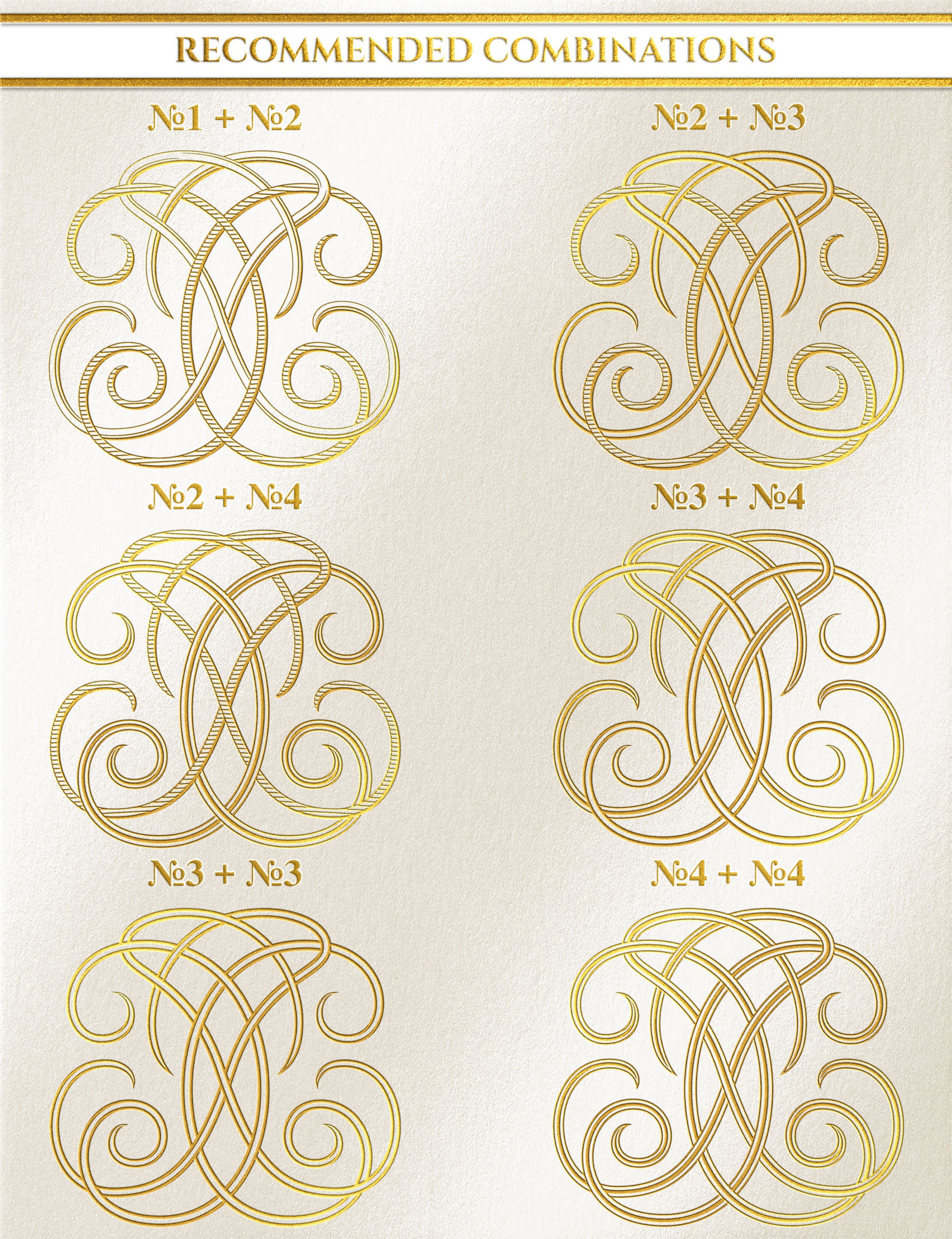 Custom 2 Letter Wedding Monogram Logo | Personalized Wedding Two Letter ...