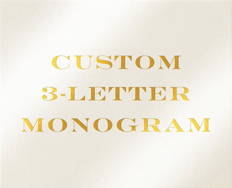 Personalized 3 Letter Wedding Monogram Logo Made to Order Wedding ...