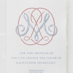 Elegant Wedding Monogram DM or MD, Two Letter Monogram Logo Design ...