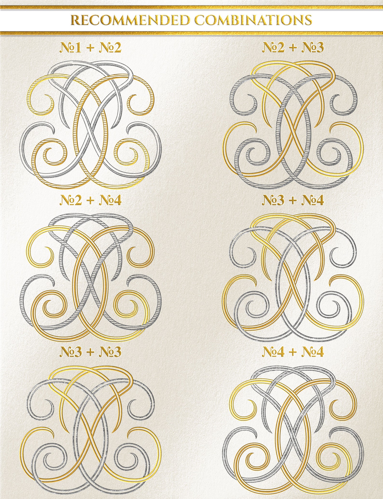 Custom 2 Letter Wedding Monogram Logo | Personalized Wedding Two Letter ...