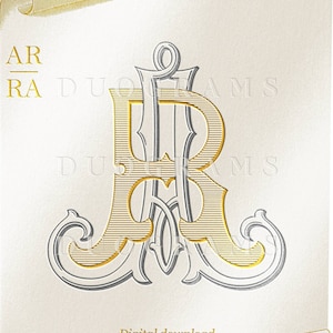 AR Vintage Wedding Monogram Logo RA Instant Download - Etsy