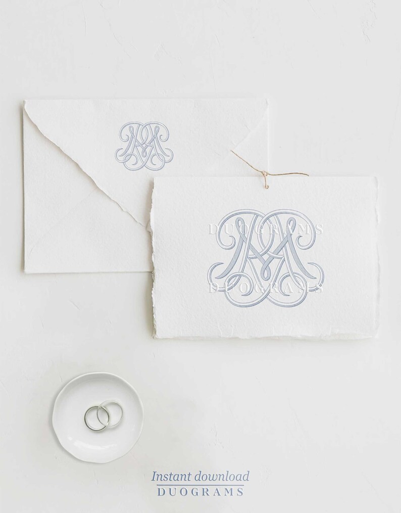 Wedding Monogram MR or RM Two Letter Monogram Logo Design M R Duogram R ...