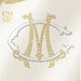 Antique Wedding Monogram AM or MA 2 Letter Monogram Logo Design A M ...