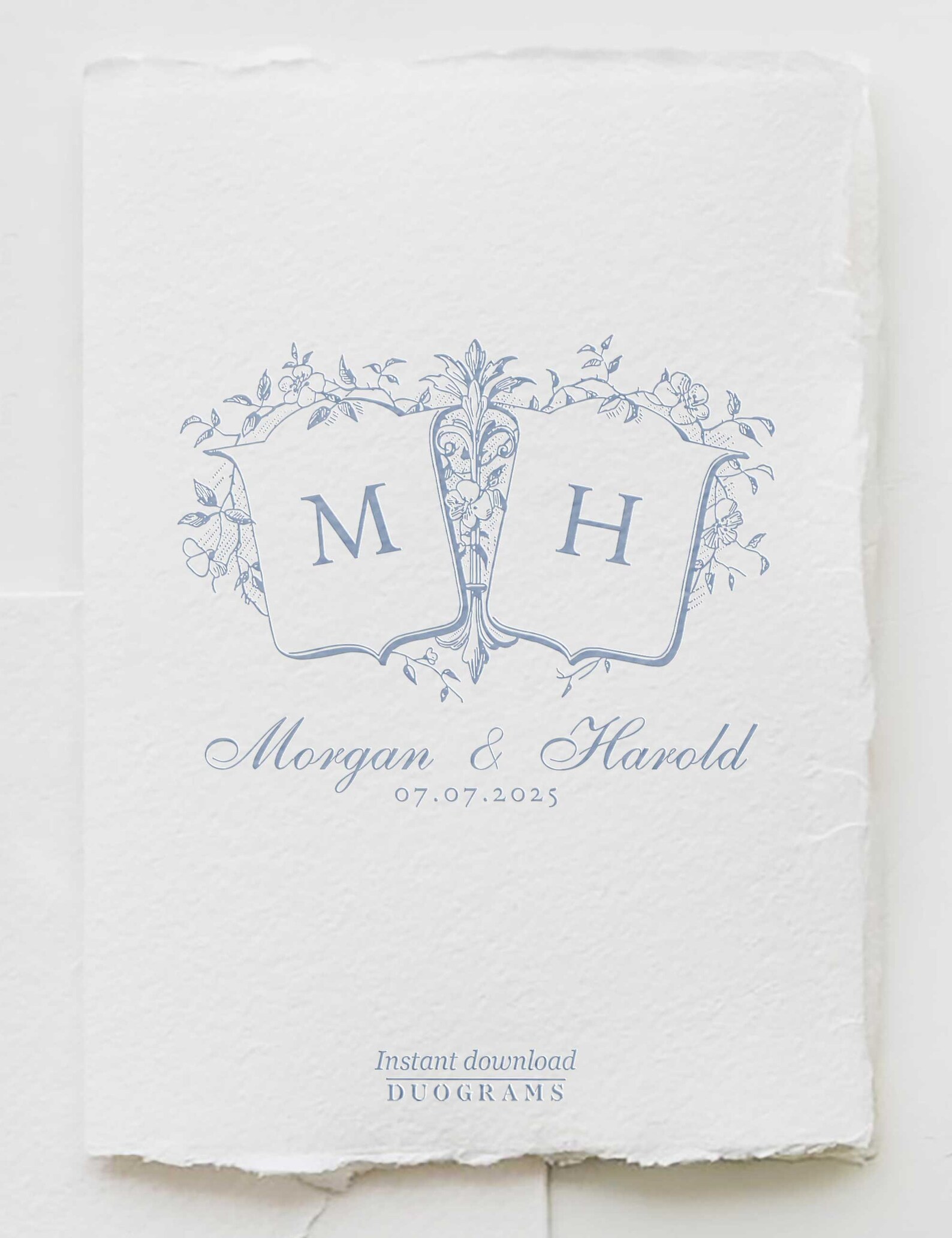 Editable Wedding Crest Logo Design | Wedding Logo | DIY Logo | Editable ...