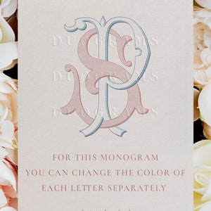 Vintage Wedding Monogram Logo PS SP Digital Download - Etsy