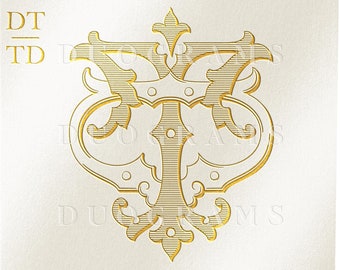 Wedding Monogram Logo Design DL LD Monogram Wreath SVG Digital - Etsy