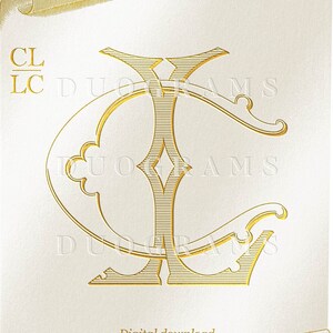 CL LC Wedding Monogram Logo Design SVG Two Letter Monogram C L Digital ...
