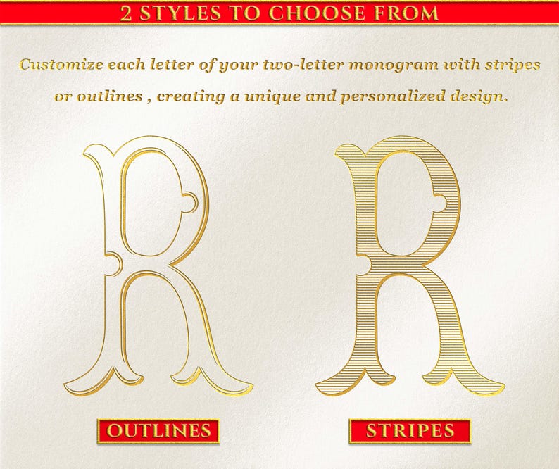 Personalized 2-letter Wedding Monogram Logo Design – Custom ...