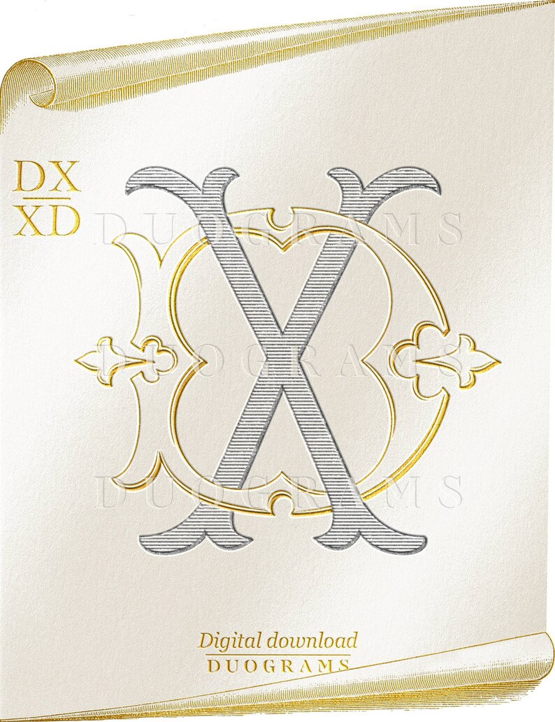 DX XD Wedding Monogram Logo Design D X X D Two Letter Monogram Initials ...