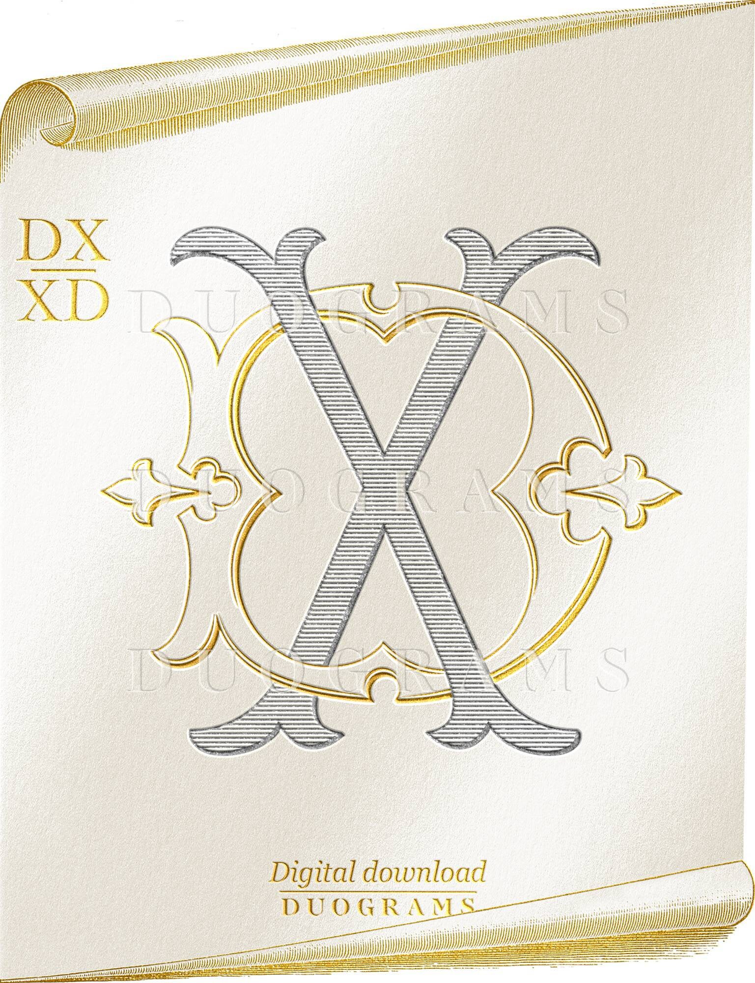 DX XD Wedding Monogram Logo Design D X X D Two Letter Monogram Initials ...