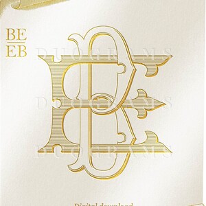 BE EB Wedding Monogram Logo Design B E Two Letter Monogram Initials E B ...