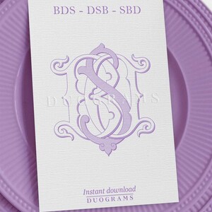 SBD 3-letter Wedding Monogram Logo Design BSD BDS Etc + 2 Free Wreath ...