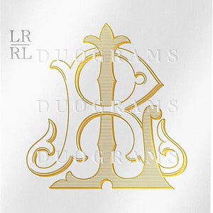 LR Vintage Monogram Logo RL Classic Monogram L R Interlocking Monogram ...