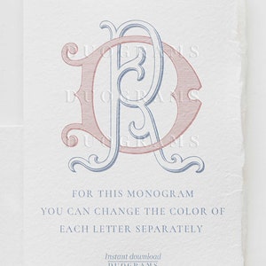 DR RD Wedding Monogram Logo Design D R Two Letter Monogram SVG Digital ...