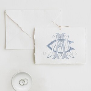 3 Letter Wedding Monogram Logo ACM or MCA or CMA Interlocking Monogram ...