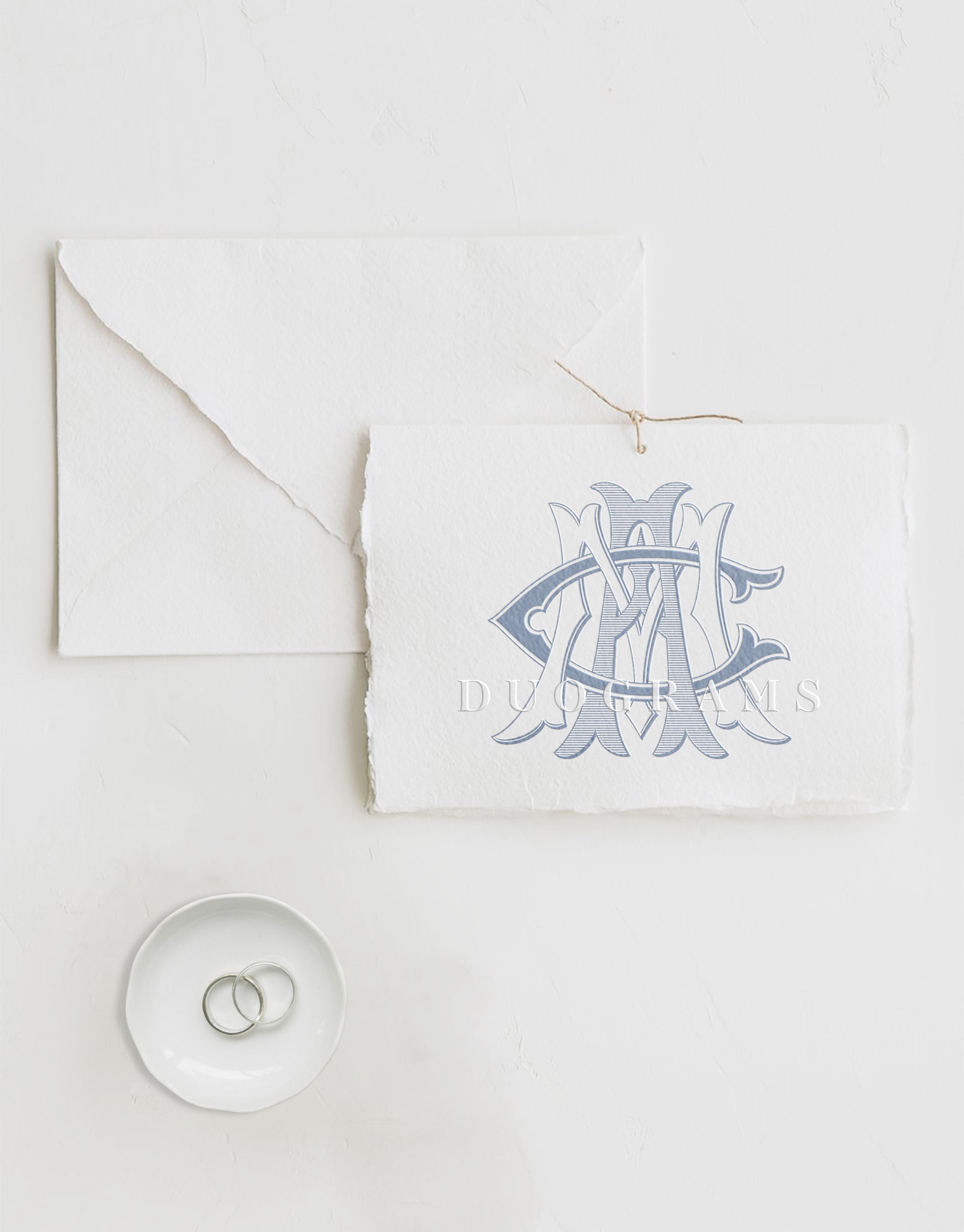 3 Letter Wedding Monogram Logo ACM or MCA or CMA Interlocking Monogram ...