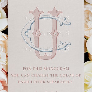 Vintage Monogram CU UC Digital Download - Etsy