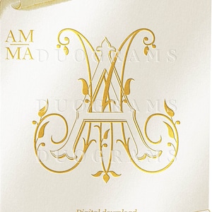 AM MA Wedding Monogram Logo Design SVG Two Letter Monogram A M Digital ...