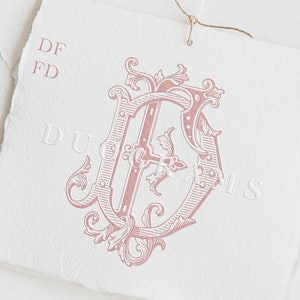 Vintage Monogram DF or FD Two Letter Monogram Logo Design D F Wedding ...