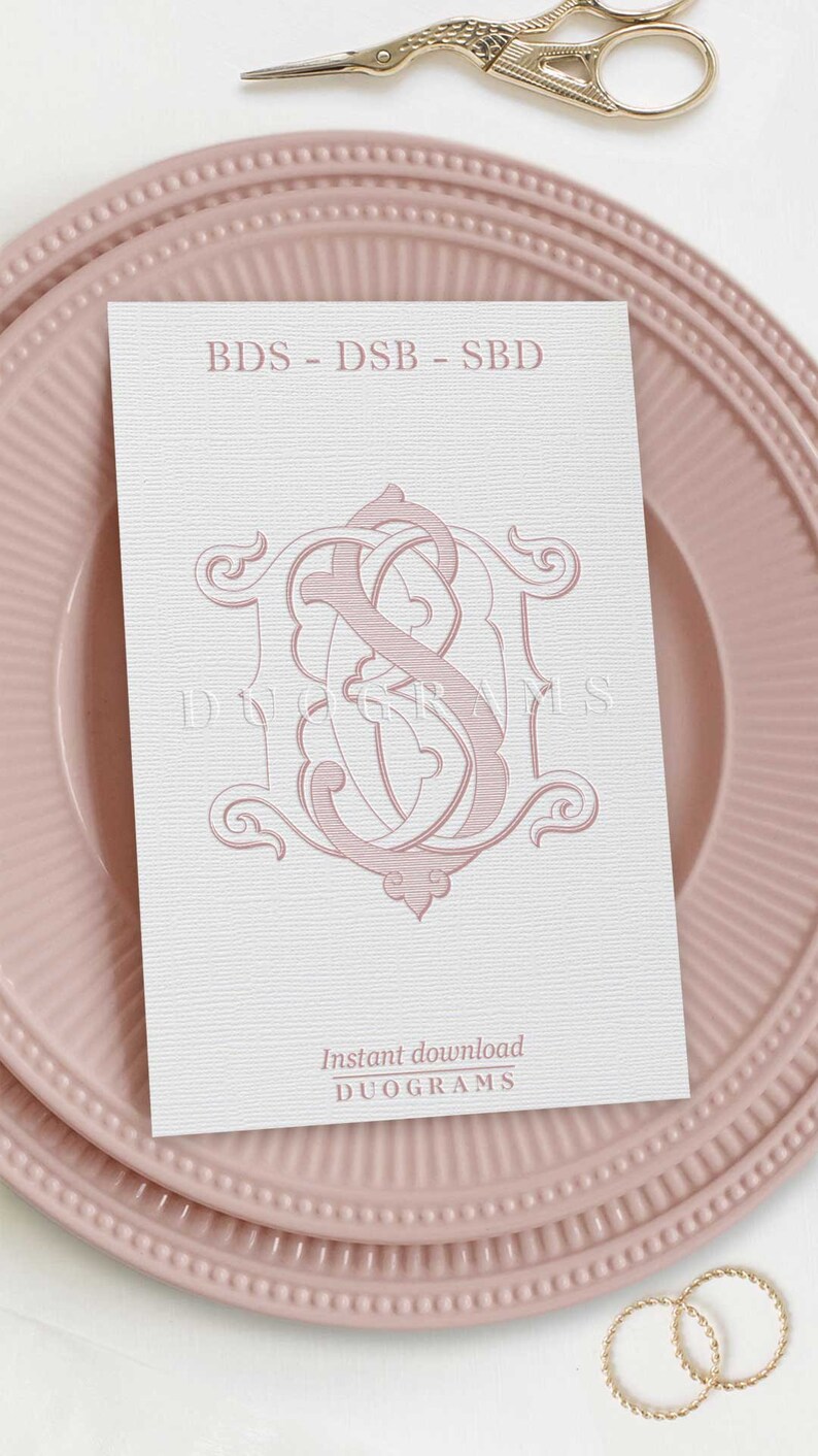 SBD 3-letter Wedding Monogram Logo Design BSD BDS Etc 2 Free Wreath Svg ...
