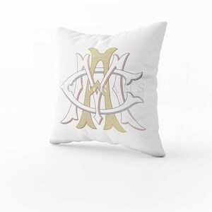 3 Letter Wedding Monogram Logo ACM or MCA or CMA Interlocking Monogram ...