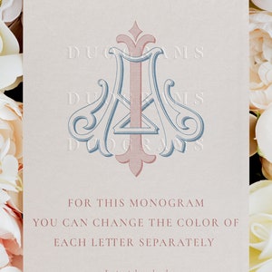 Vintage Wedding Monogram Logo AI IA Duogram A I Intertwined Monogram ...