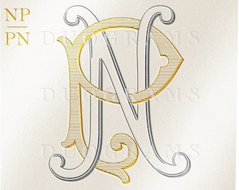 Double V Vintage Wedding Monogram Logo Design VV 2-letter Monogram SVG ...