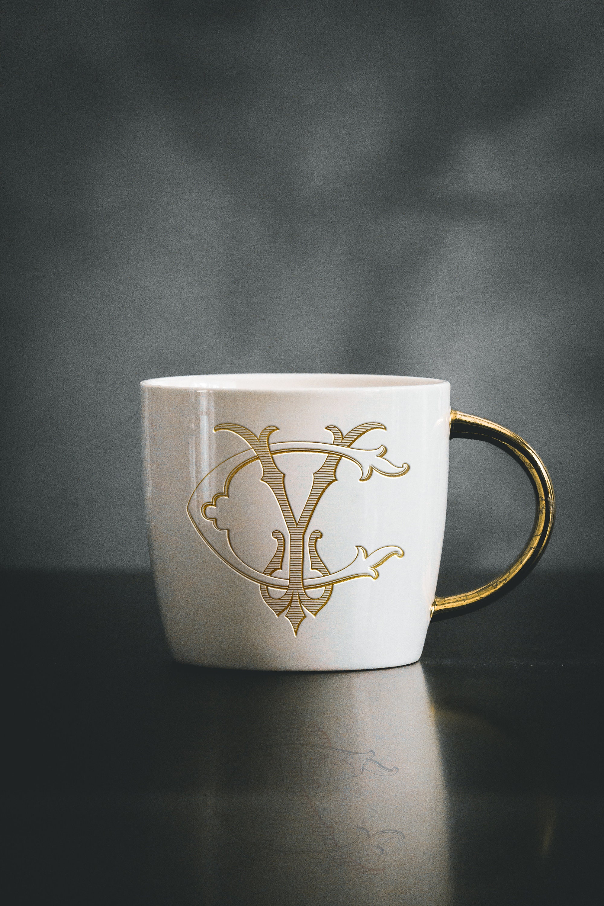 CY YC Vintage Monogram Logo Design C Y Wedding Initials + 2 Free Wreath ...