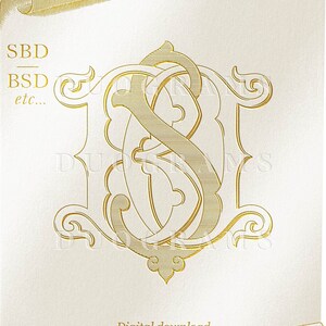 SBD 3-letter Wedding Monogram Logo Design BSD BDS Etc + 2 Free Wreath ...