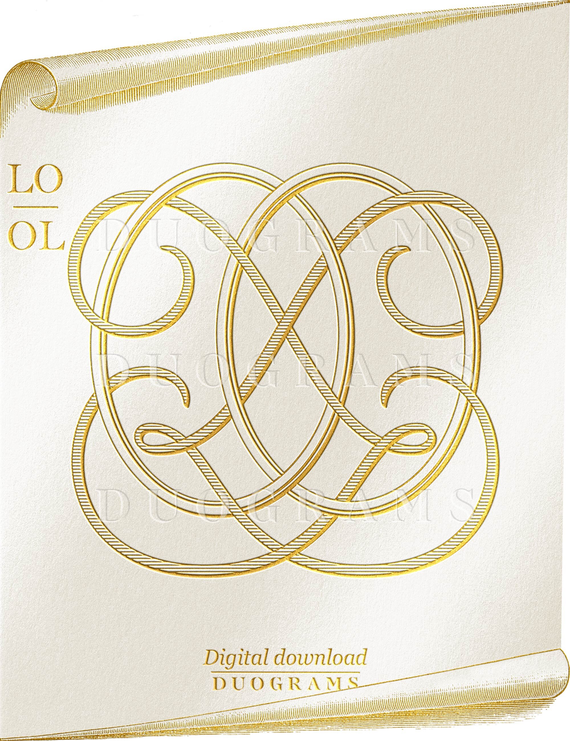 Wedding Monogram Logo Design LO OL Monogram Wreath SVG - Etsy
