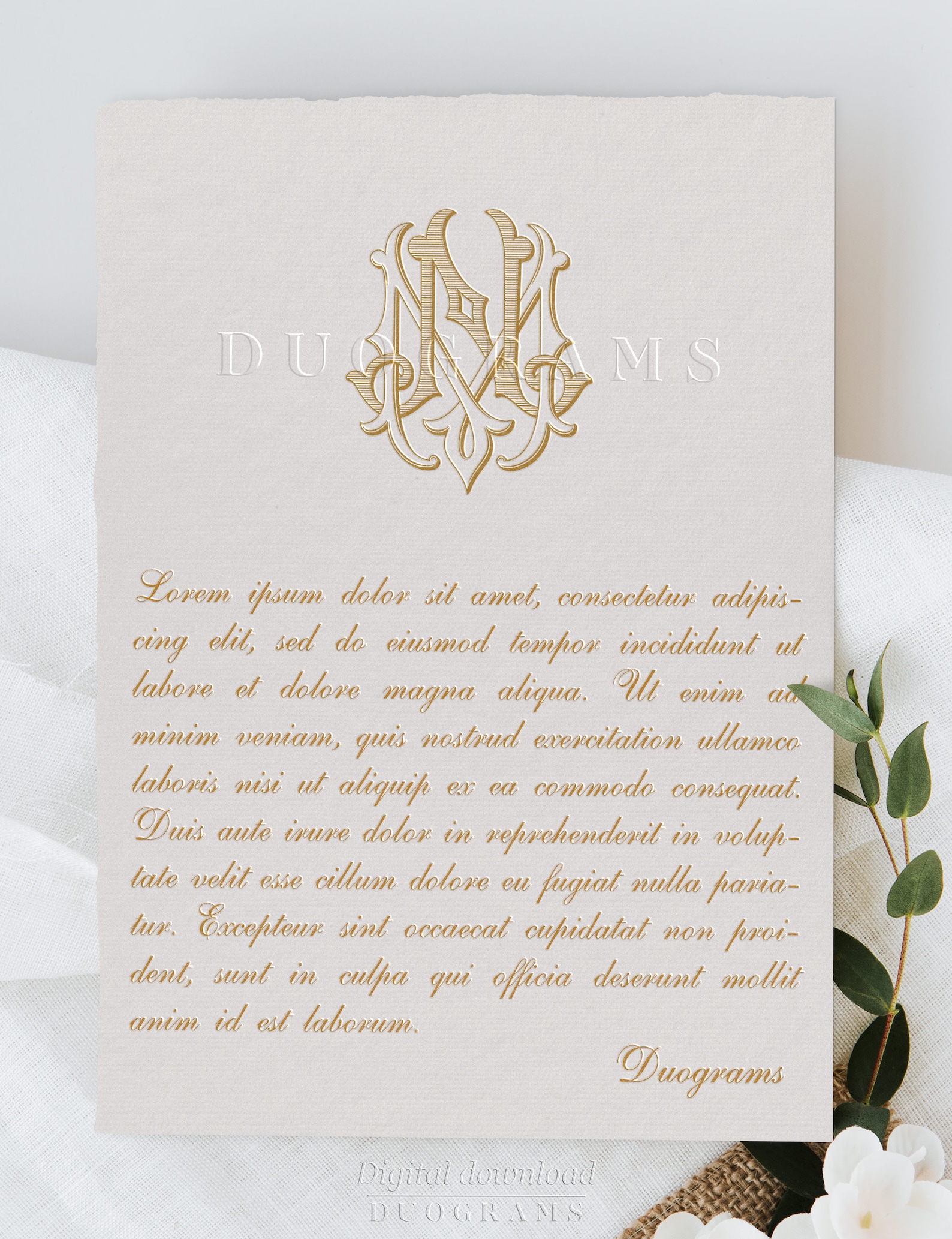 Vintage Wedding Monogram MN NM Digital Download - Etsy