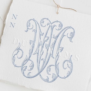 NN Vintage Wedding Monogram Logo Design N N Digital Download 2-letter ...